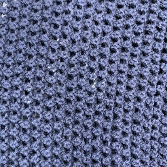 J. Jill | Tops | Jjill Blue Open Knit Crochet Size S | Poshmark